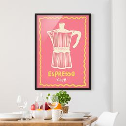 Bilderwelten Bild mit Rahmen Espresso Club