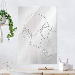 Bilderwelten Glasbild Line Art - Brille