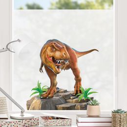 Bilderwelten Fensterfolie T-Rex schaut ins Fenster