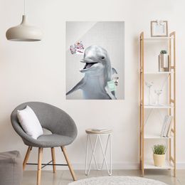 Bilderwelten Glasbild Delfin Diddi