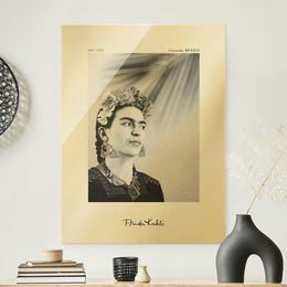 Bilderwelten Glasbild Frida Kahlo Portrait mit Schmuck