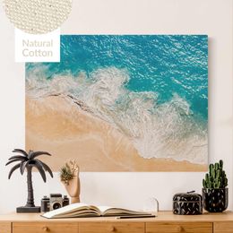 Bilderwelten Leinwandbild Sonniger Wellenbruch