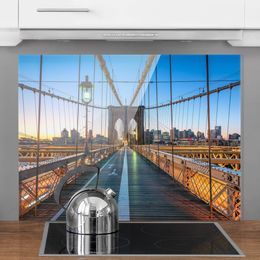 Spritzschutz Morgenblick von der Brooklyn Bridge
