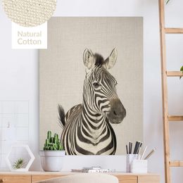 Bilderwelten Leinwandbild Zebra Zilla