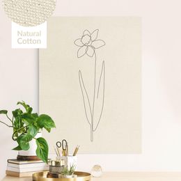 Bilderwelten Leinwandbild Line Art Blumen - Narzisse