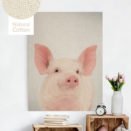 Bilderwelten Leinwandbild Schwein Schorsch