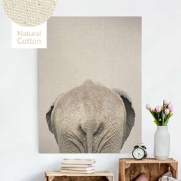 Bilderwelten Leinwandbild Elefant von hinten