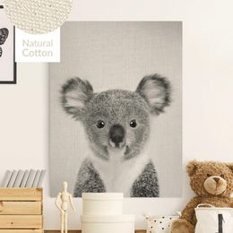 Bilderwelten Leinwandbild Baby Koala Klara Schwarz Wei&szlig;