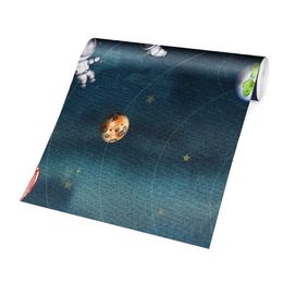 Bilderwelten Fototapete Unterwegs im Sonnensystem Dunkelblau