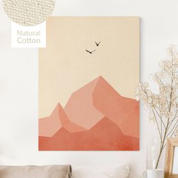 Bilderwelten Leinwandbild Zugspitze in Rosa F&auml;rbung