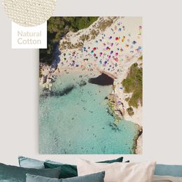 Bilderwelten Leinwandbild Urlauber am Strand II