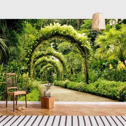 Bilderwelten Fototapete Natur Tropisch Wandtapete gr&uuml;n - Weg durch den botanischen Garten von Singapur - Asia Wohnzimmer Schlafzimmer