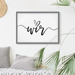 Bilderwelten Bild mit Rahmen Wir mit Herz