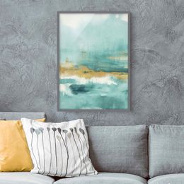 Bilderwelten Bild mit Rahmen Blauer Safran