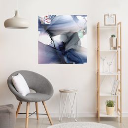 Bilderwelten Glasbild originell Abstrakt violett Aquarell - Violett im Fluss - Deko Wohnzimmer Schlafzimmer