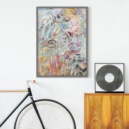 Bilderwelten Bild mit Rahmen Graffiti Love in Pastell