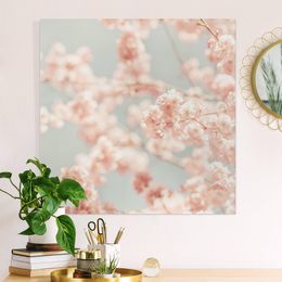 Bilderwelten Leinwandbild Kirschbl&uuml;ten Glow
