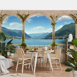 Bilderwelten Fototapete Ausblick auf den Comer See