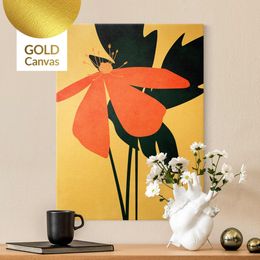 Bilderwelten Leinwandbild Florale Sch&ouml;nheit Rosa und Blau