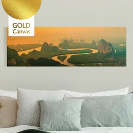 Bilderwelten Leinwandbild Flusslandschaft in Thailand