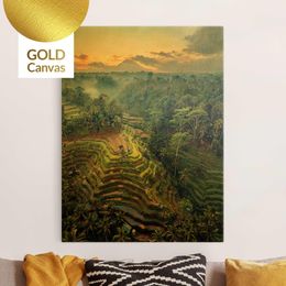 Bilderwelten Leinwandbild Natur Motiv Kunstdruck gr&uuml;n - Landschaft in Bali - Landschaft XXL Wohnzimmer Schlafzimmer