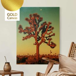 Bilderwelten Leinwandbild Baum im Mondschein