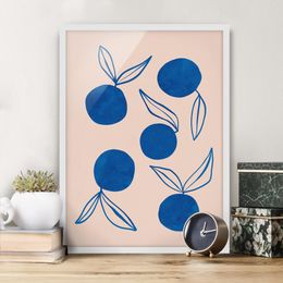 Bilderwelten Bild mit Rahmen Kulinarisch beige Tropisch inkl. Rahmung - Alina Buffiere - Orangen - Pflanzen Wohnzimmer Schlafzimmer