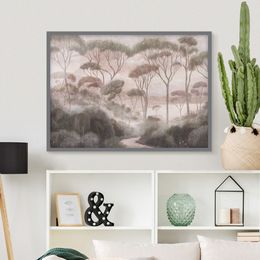 Bilderwelten Bild mit Rahmen Dschungelrand