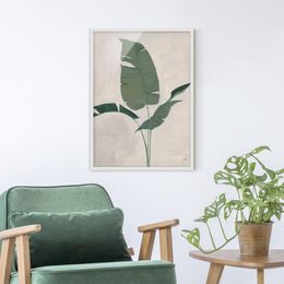 Bilderwelten Bild mit Rahmen Palmenblatt