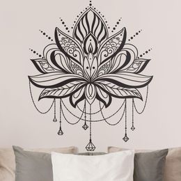 Wandtattoo Badezimmer Lotus mit Ketten