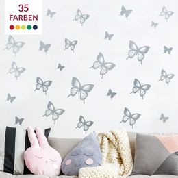Bilderwelten Wandtattoo Tiere modern selbstklebend Wandaufkleber - Schmetterlinge Set III - Schmetterlinge Wohnzimmer Schlafzimmer