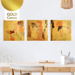 Bilderwelten Leinwandbild originell Abstrakt Aquarell Leinwanddruck - Ravel Set II - Wandbild XXL Wohnzimmer Schlafzimmer