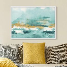 Bilderwelten Bild mit Rahmen Blauer Safran