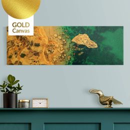 Bilderwelten Leinwandbild Draufsicht K&uuml;stenlandschaft