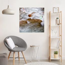 Bilderwelten Glasbild Spirituell Motiv bunt Glas Wandbild - Der kalte Bergbach - Deko Wohnzimmer Schlafzimmer