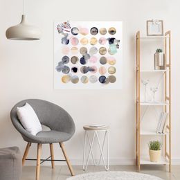 Bilderwelten Glasbild originell Illustration pastell Aquarell - Traumplaneten - Deko Wohnzimmer Schlafzimmer