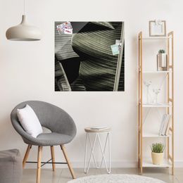 Bilderwelten Glasbild Tropisch gr&uuml;n Glas Wandbild - Nahaufnahme Bananenblatt - Pflanzen Wohnzimmer Schlafzimmer
