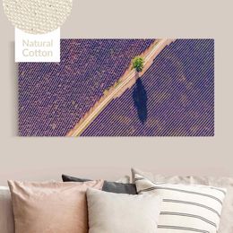 Bilderwelten Leinwandbild Lavendelfeld Draufsicht