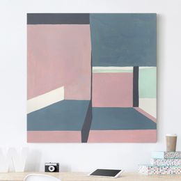Bilderwelten Leinwandbild - Quadrat Schatten der W&auml;nde IV