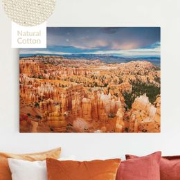 Bilderwelten Leinwandbild Natur Motiv Kunstdruck orange - Farbenpracht des Grand Canyon - Landschaft XXL Wohnzimmer Schlafzimmer