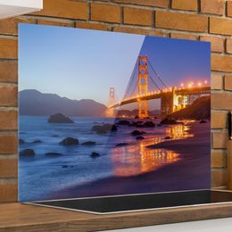 Spritzschutz Golden Gate Bridge am Abend