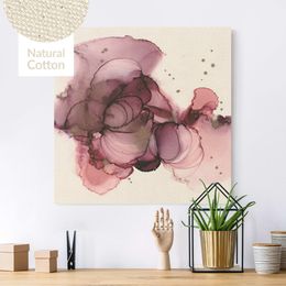 Bilderwelten Leinwandbild originell modern Kunstdruck violett - Flie&szlig;ende Reinheit in Violett - Wandbild XXL Wohnzimmer Schlafzimmer