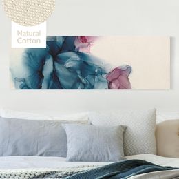 Bilderwelten Leinwandbild originell modern Kunstdruck blau - Aufstieg zum Roten Berg - Wandbild XXL Wohnzimmer Schlafzimmer