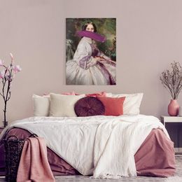Bilderwelten Leinwandbild originell Vintage Kunstdruck violett - Farbzensur III - Lustig XXL Wohnzimmer Schlafzimmer