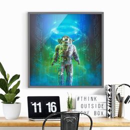 Bilderwelten Bild mit Rahmen Astronaut in R&ouml;hre
