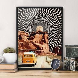 Bilderwelten Bild mit Rahmen Retro Collage - Der beste Roadtrip II