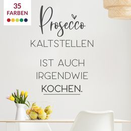 Bilderwelten Wandtattoos Prosecco kaltstellen - Wandsticker, Wandaufkleber in 35 Farben Spr&uuml;che K&uuml;che Esszimmer