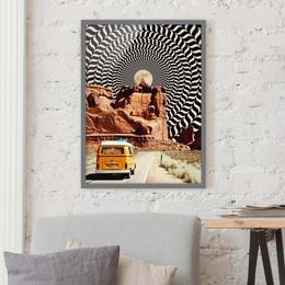 Bilderwelten Bild mit Rahmen Retro Collage - Der beste Roadtrip II