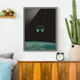 Bilderwelten Bild mit Rahmen Retro Collage - Space Express