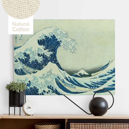 Bilderwelten Leinwandbild - Querformat Katsushika Hokusai - Die grosse Welle von Kanagawa
